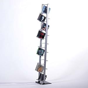 RETRO DESIGN CD STAND CD RACK LOUNGE TOWER 138 metal aluminium with ...