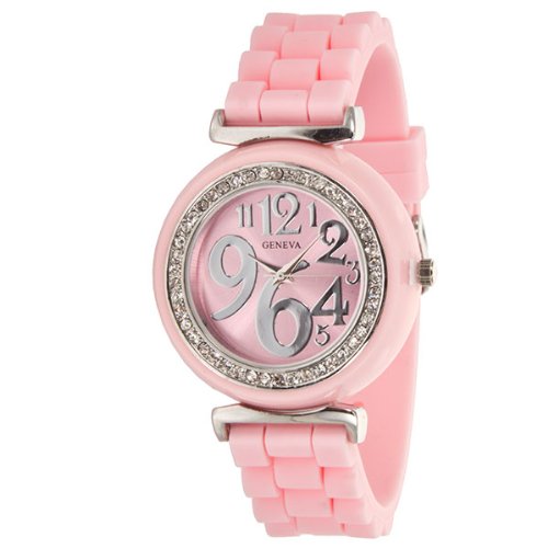 Geneva Pink Silicone Watch | Geneva Watches