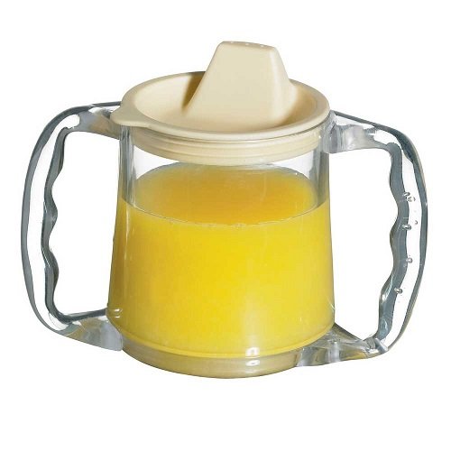 Plastic Two Handled Caring Mug with Spout Lid | Nakosite