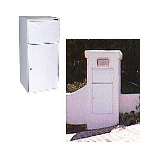 dVault Mailboxes Secure Collection Unit w/Front Access & Tote, Delivery ...