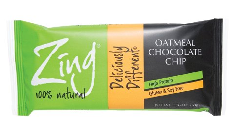 Zing Oatmeal with Chocolate Chips Gluten Free Bars, 1.76-Ounce (Pack of ...