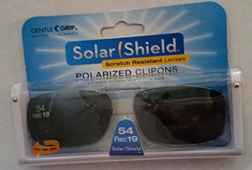 Solar Shield Polarized Clip-on Sunglasses 54 Rec 19 Gray Lenses Fits ...