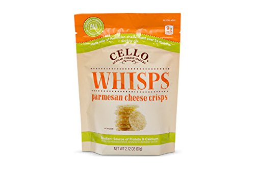 Cello Whisps Pure Parmesan Cheese Crisps, 2.12 Ounce - Pack of 6 Arts ...