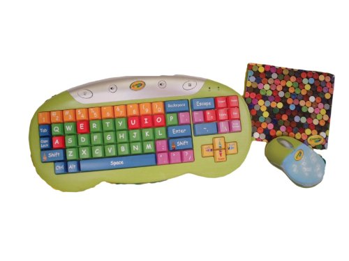 Crayola Keyboard 3 Piece Set Light-Up Mouse and Mouse Pad Included ...