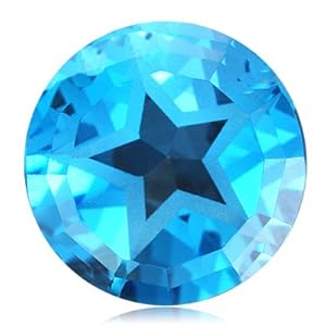 Amazon.com: 3.50 Cts of 9 mm Texas Star AA Loose Swiss Blue Topaz ( 1 ...