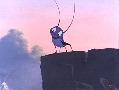 Hand Painted Cel with production background of Cri-Kee from Mulan done ...