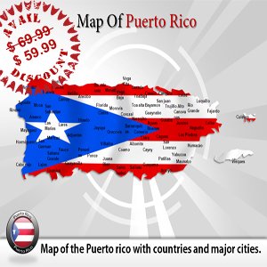 Amazon.com: Powerpoint Template for Puerto Rico Map : Editable Puerto ...