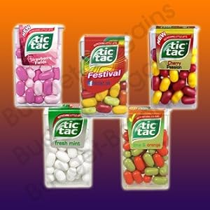 Tic Tac - 5 Flavours Collection - Festival, Strawberry Fields, Cherry ...