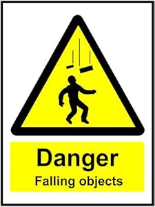 Construction/Building Site Safety Sign Falling Objects: Amazon.co.uk ...