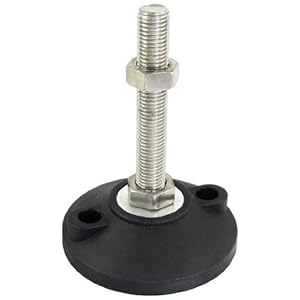 Water & Wood Round Nonslip Base 16mmx100mmx100mm Metal Threaded Leg ...