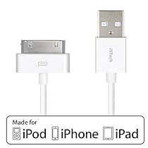 iPhone 4s Cable, JETech APPLE CERTIFIED USB Sync and Charging Cable for ...