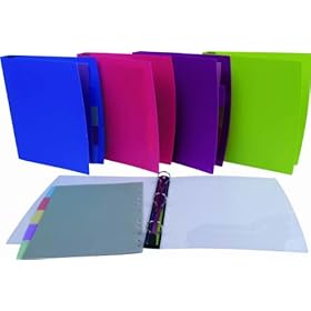 Filexec Ez Comfort 3 Ring Binder, 1.5 Inch Capacity, 5 Tabbed Dividers ...