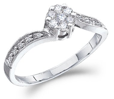#!Cheapest Diamond Ring Engagement Round Solitaire Set 10k White Gold ...