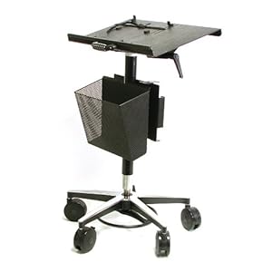 Vision Laptop Computer Cart with Basket on Wheels includes 4" Casters ...