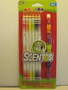 SCENTOS SCENTED PENCILS AND ERASERS 6 PACK: Amazon.co.uk: Office Products