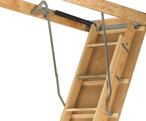 Louisville Ladder L224P 250-Pound Duty Rating Wooden Attic Ladder Fits ...
