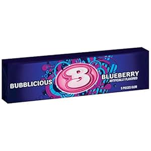 Amazon.com : Bubblicious Blueberry, 5-Count (Pack of 18) : Chewing Gum ...