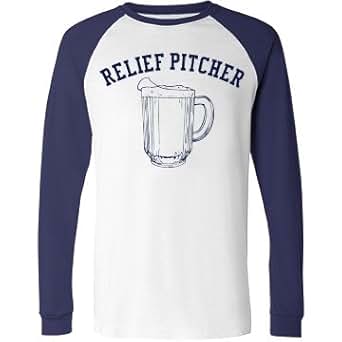 Relief Pitcher Softball: Unisex Canvas Raglan Baseball T-Shirt | Amazon.com