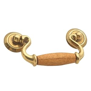 Drop Pull - Drop Bail Pull with Oak Insert - Cabinet And Furniture ...