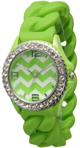Women’s Geneva Rhinestone-accented Braided Silicone Stretch Watch ...
