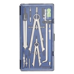 Amazon.com : Chartpak Drafting Set 5 Piece Chrome Plated Fine Tool ...
