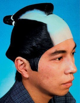 Japanese samurai chonmage (hair style) Free Size Costume Wig Cosplay ...