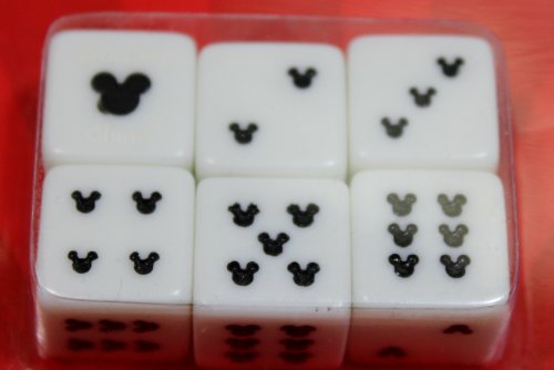 Disney Parks Exclusive Mickey Mouse Icon Mice Dice Set of 6 Toys Games ...