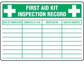 Emedco FAKIL First Aid Kit Inspection Label: Amazon.com: Industrial ...