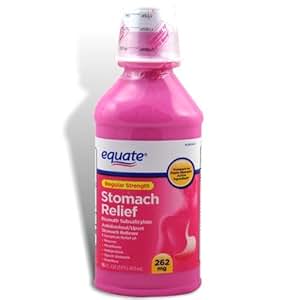 Amazon.com: Equate - Stomach Relief, Regular Strength Pink Liquid 262 ...