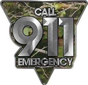 Amazon.com: REFLECTIVE Call 911 Emergency Police EMS Fire Decal in ...