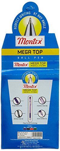 Buy Montex Mega Top Ball Pen ,Blue - Pack of 10 on Amazon | PaisaWapas.com
