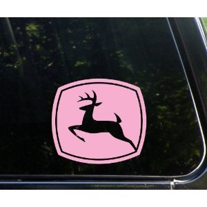 Amazon.com: John Deere - 5.5" SOFT PINK - die cut window decal ...