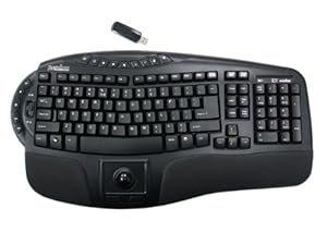 Amazon.com: Wireless Ergonomic Keyboard with Trackball: Computers ...