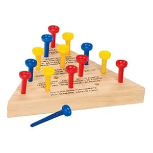 Amazon.com: Wooden Triangle Peg Game - 6 Pack: Toys & Games