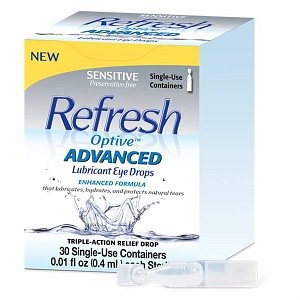 Купить Refresh Optive Sensitive Lubricant Eye Drops Single Use ...