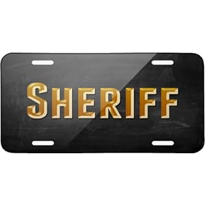 Amazon.com: Metal License Plate Sheriff - Neonblond: Automotive