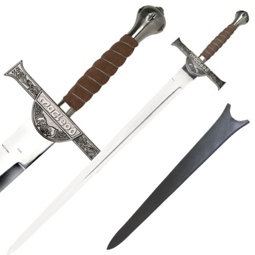 The Highlander Movie Replica Sword with Case and Engraved Cross Guard ...