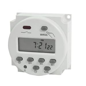 Panel Mount Digital LCD Programmable Timer Switch Relay AC 110V 8A ...