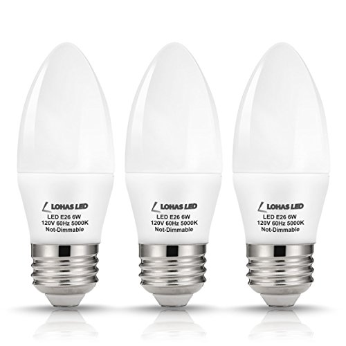 Price tracking for: LOHAS 6watt LED Candelabra Bulb, 60W Equivalent LED ...