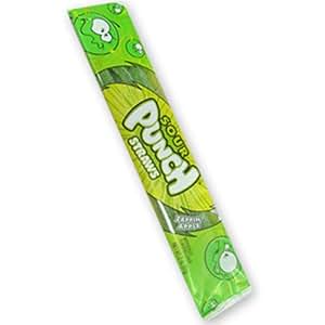 Amazon.com : Green Apple Sour Punch Straws 2 Ounce Packs 24 Count ...