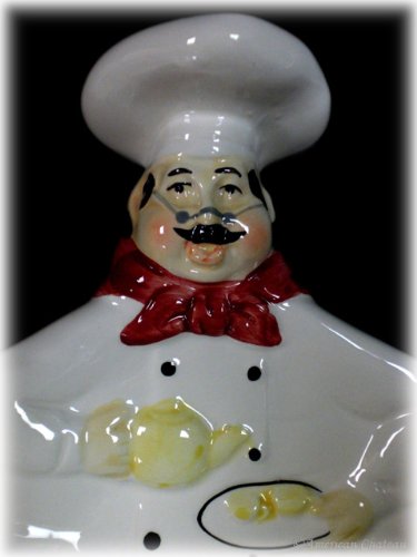 Set 4 Fat French Chef Plates Spoon Rests Kitchen Decor | kitchen wall ...