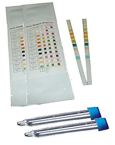 2 Strips (2 Packets with 2 FREE Urine Test Pots) 11 Parameter ...