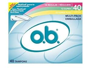 SALE! o.b. Tampons Multi-Pack, Variety Pack, 40 Count - Best Women's ...