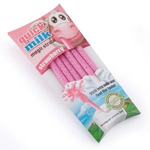 Amazon.com : Quick Milk Magic Straws, Strawberry, 5 - .021-Ounce Straws ...