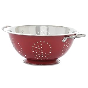 Amazon.com - Large Red Stainless Steel Colander - 10 in