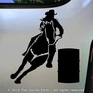 Amazon.com - Barrel Racing Vinyl Decal Bumper Sticker Car Laptop Window ...