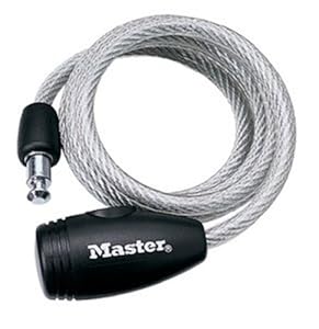 Amazon.com: Master Lock 8109D Compact Cable Lock, Silver, 5-Foot X 5/16 ...