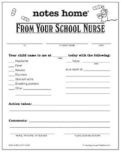 Amazon.com : Harding House Notes Home School Nurse : Carbonless Copy ...