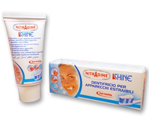 Nitradine Shine ~ Dental Appliance Toothpaste for Cleaning Denture ...
