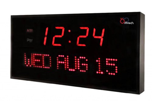 ==DBtech Big Oversized Digital LED Calendar Clock with Day and Date ...